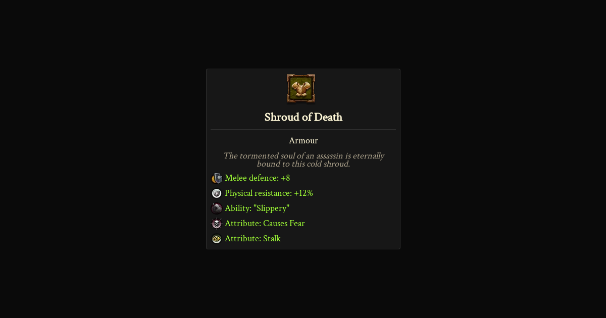 Shroud of Death | TWDB