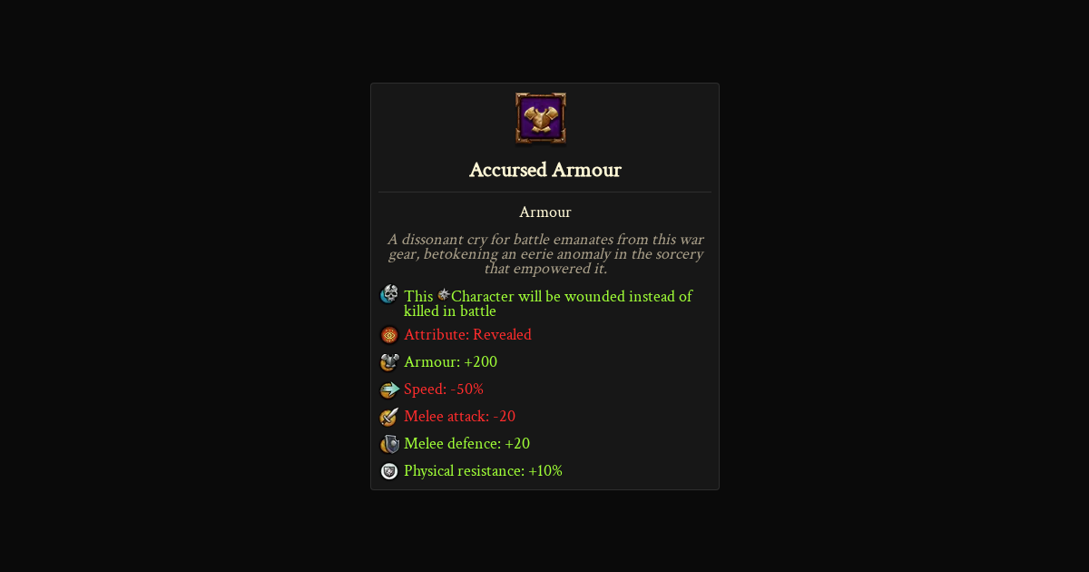 Accursed Armour | TWDB