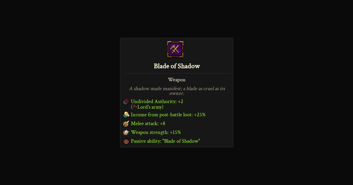 Blade of Shadow | TWDB