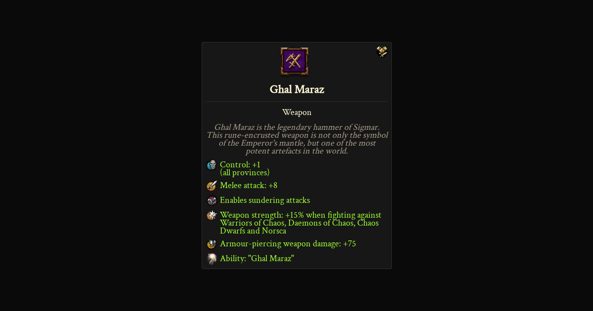 Ghal Maraz | TWDB